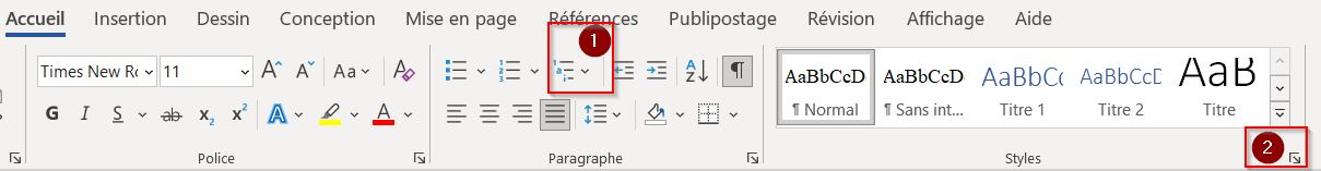 Hiérarchiser les titres dans un document WORD - Masson François